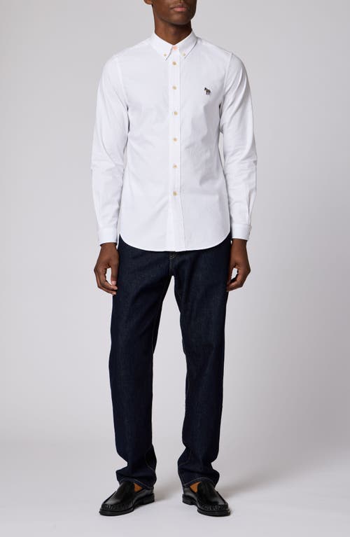 PAUL SMITH zebra badge tailored fit organic cotton shirt